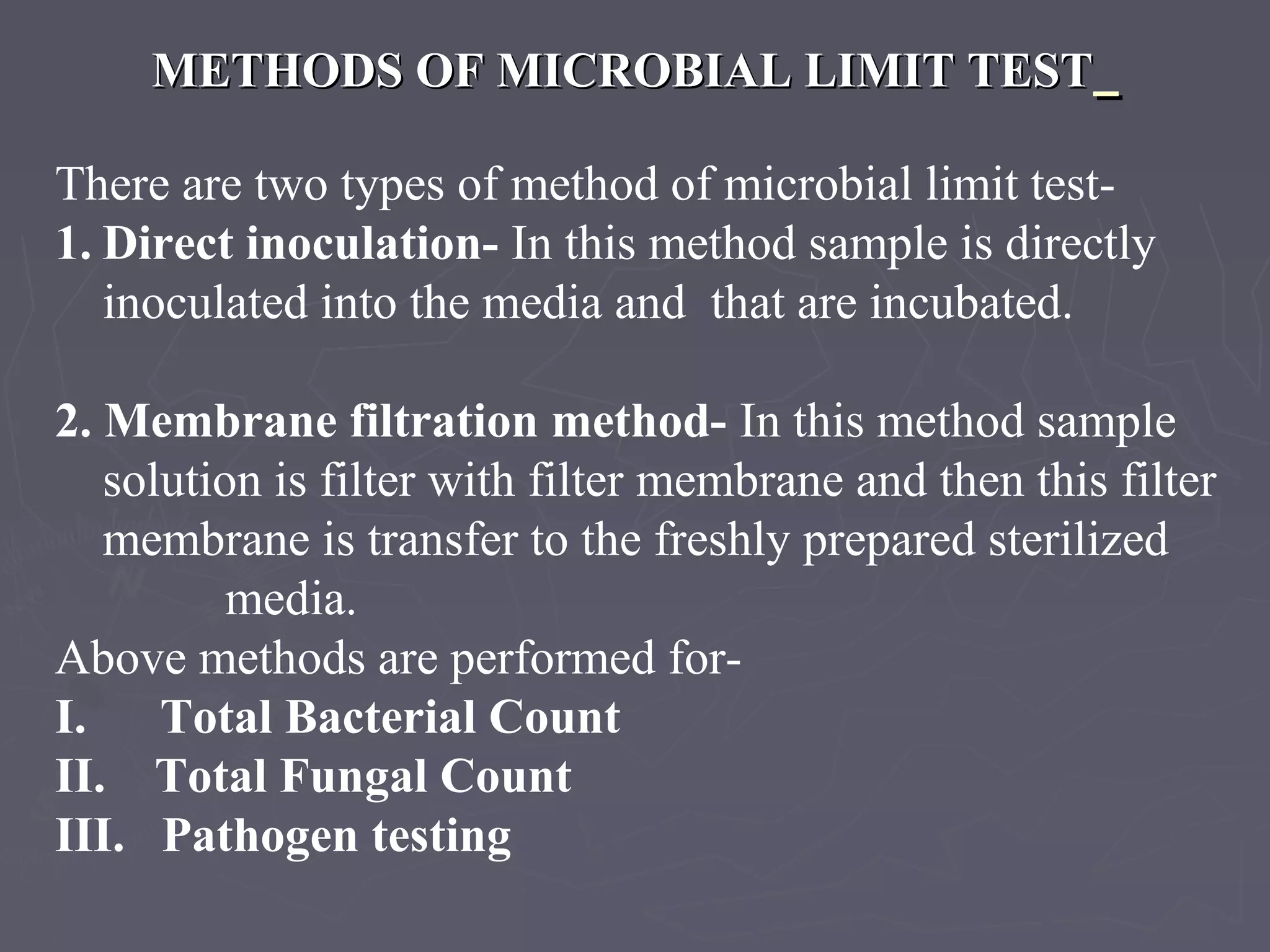 Microbial limit test | PPT