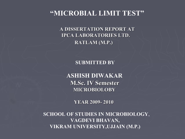 Microbial limit test | PPT | Chemistry | Science