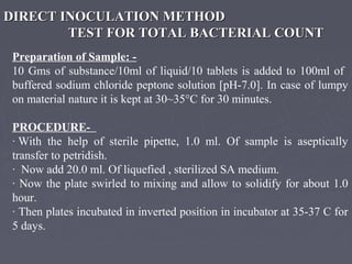 Microbial limit test | PPT
