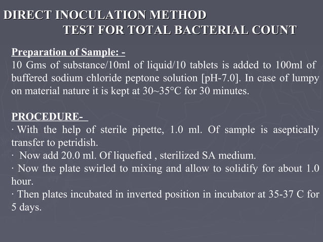 Microbial limit test | PPT | Chemistry | Science