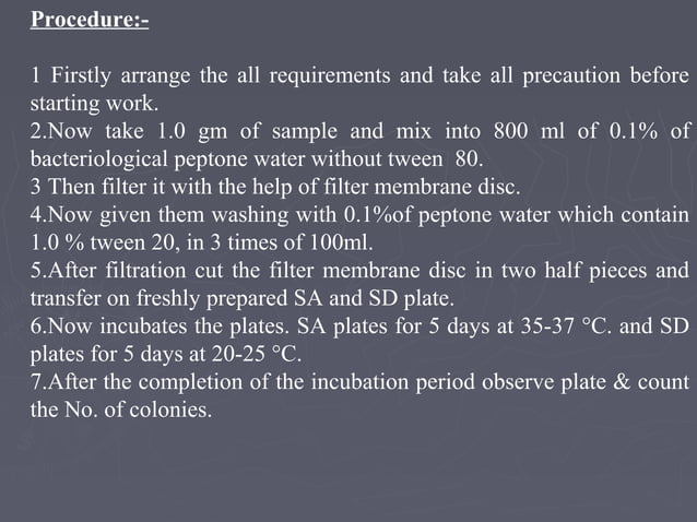 Microbial limit test | PPT | Chemistry | Science