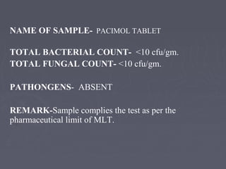 Microbial limit test | PPT