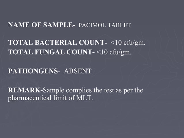 Microbial limit test | PPT | Chemistry | Science