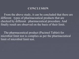 Microbial limit test | PPT