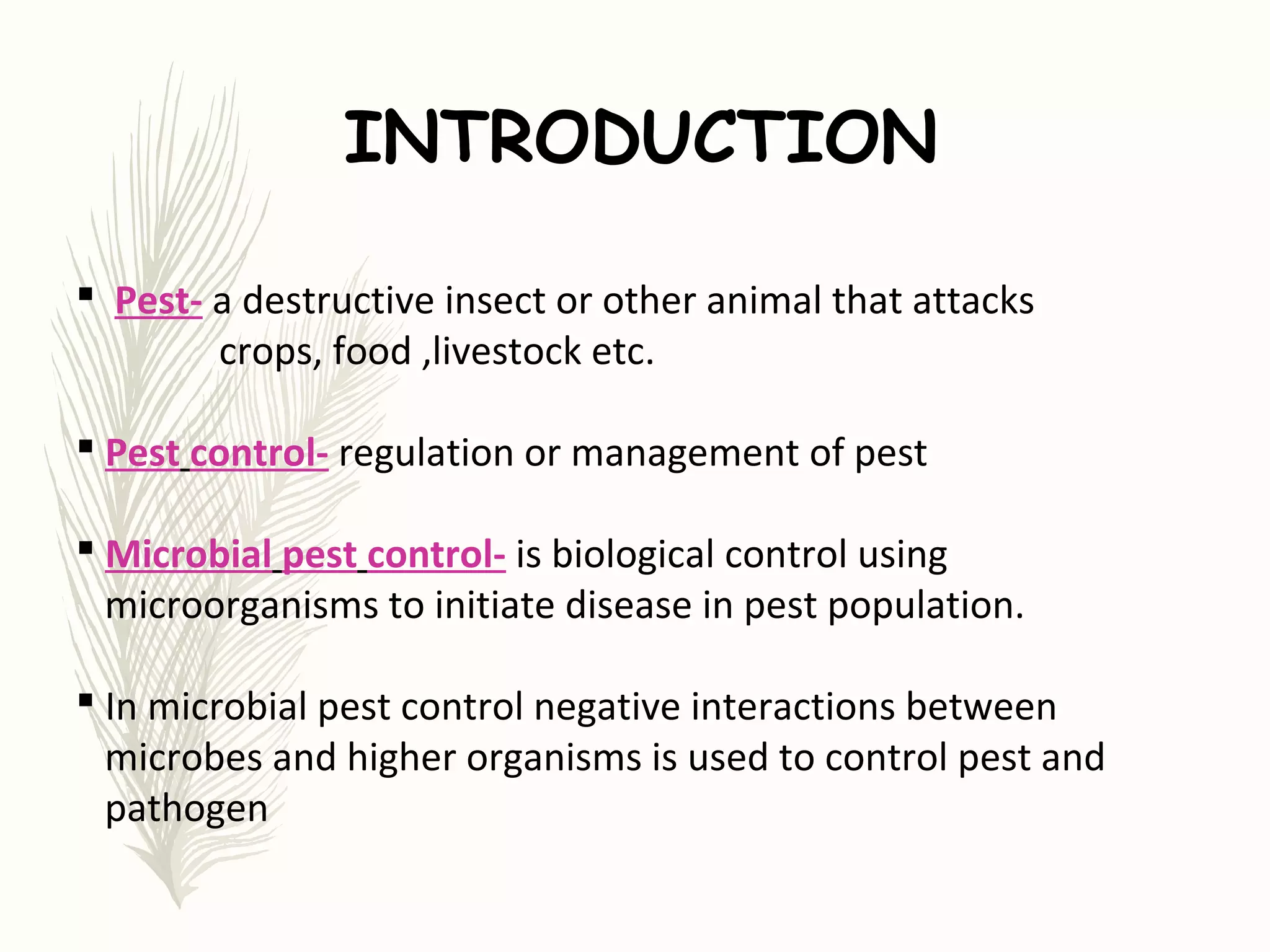 Microbial pest control ppt | PPT