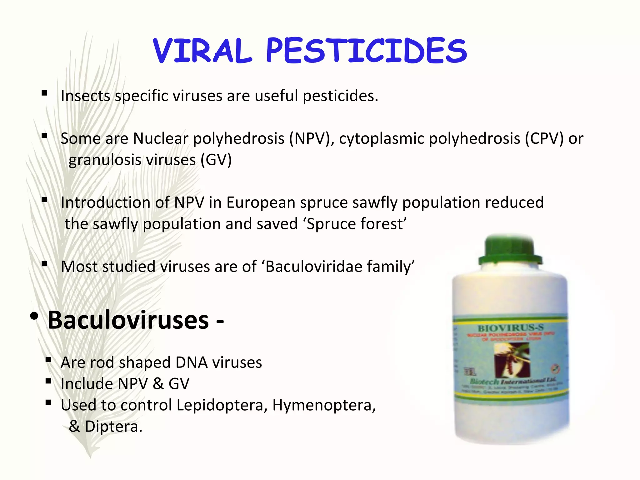 Microbial pest control ppt | PPT