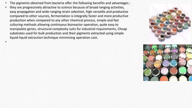 Microbial pigments | PPTX | Chemistry | Science