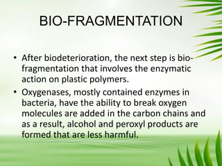 MICROBIAL PLASTICS on environmental microbiology | PPT