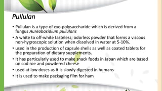Microbial Polysaccharide - Food Application - Food Industry | PPTX