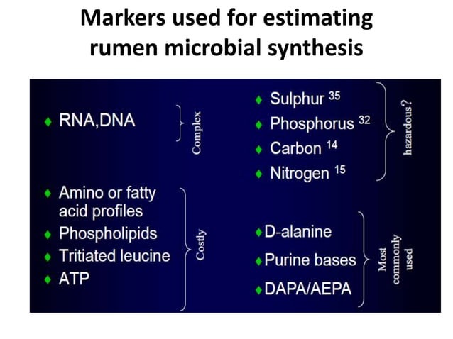 Microbial protein synthesis and its estimation in ruminants | PPTX