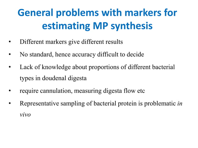 Microbial protein synthesis and its estimation in ruminants | PPTX