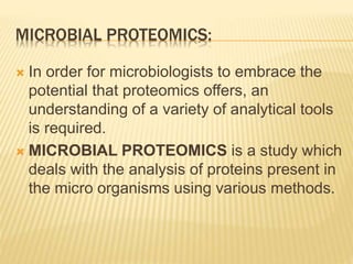 Microbial proteomics | PPT