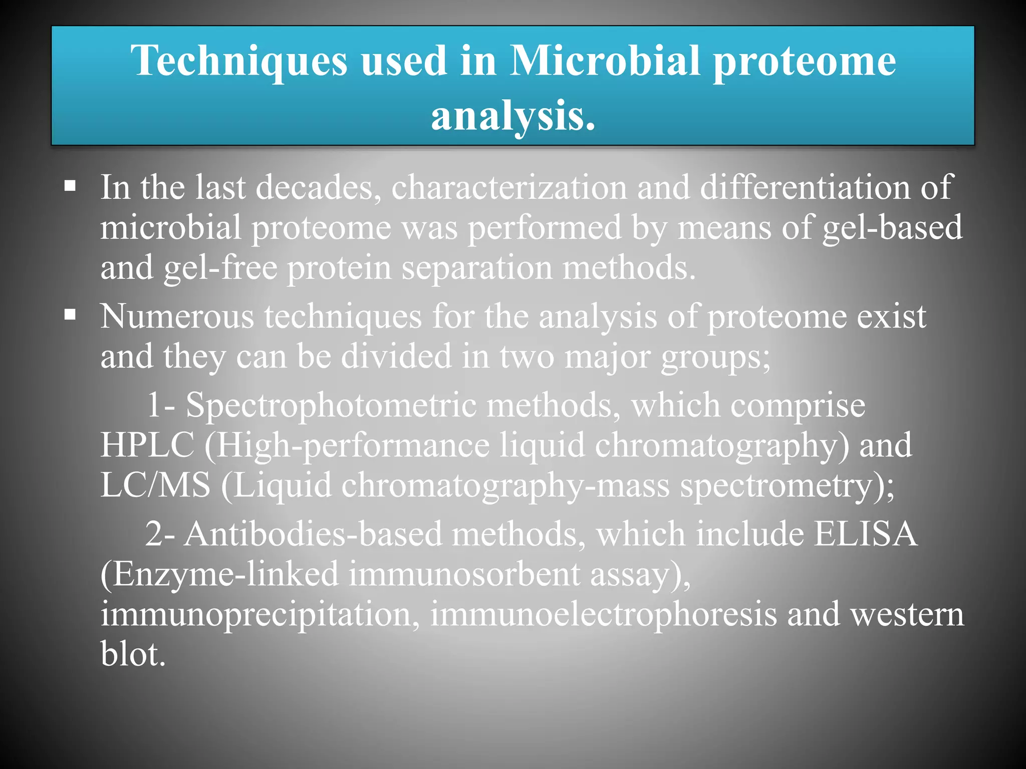 Microbial proteomics in biotechnology | PPT