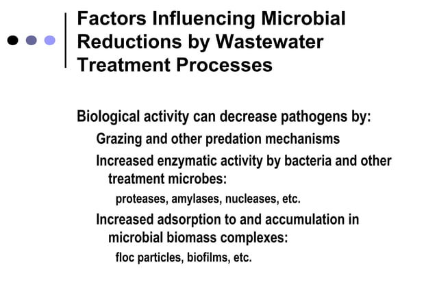 Microbial removal during sewage treatment | PPT