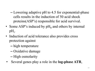 Microbial response to acid stress | PPT