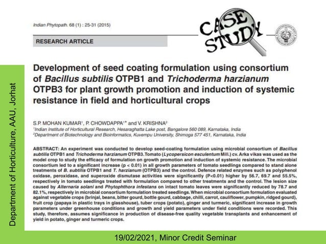 Microbial seed coating | PPTX