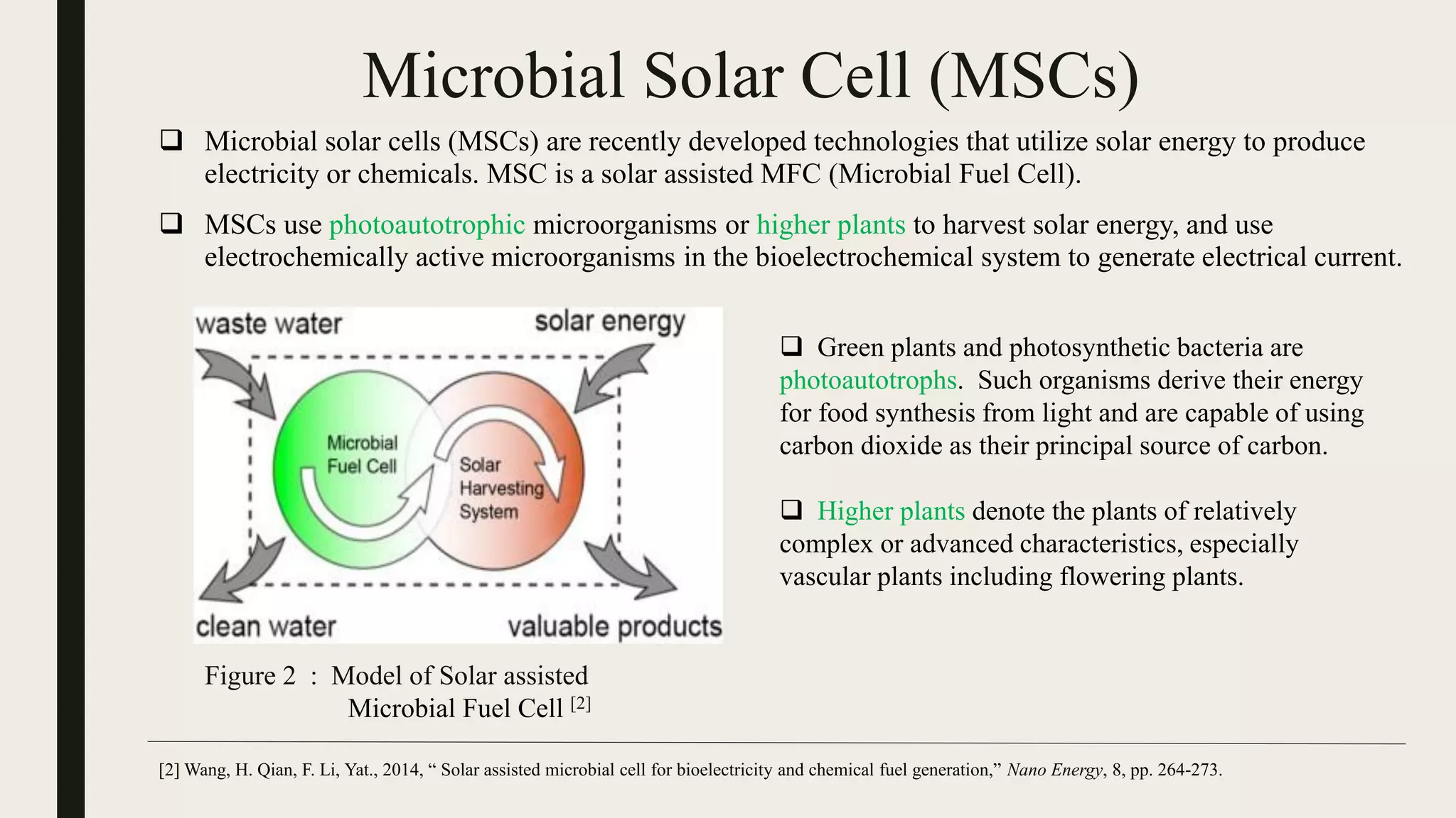 Microbial Solar Cells: Applying Photosynthetic and Electrochemically ...