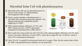 Microbial Solar Cells: Applying Photosynthetic and Electrochemically ...