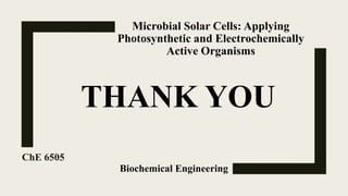 Microbial Solar Cells: Applying Photosynthetic and Electrochemically ...