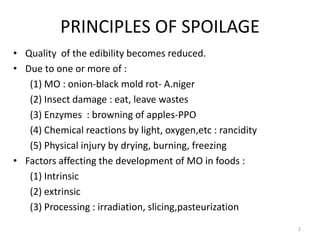 Microbial spoilage in foods | PPTX