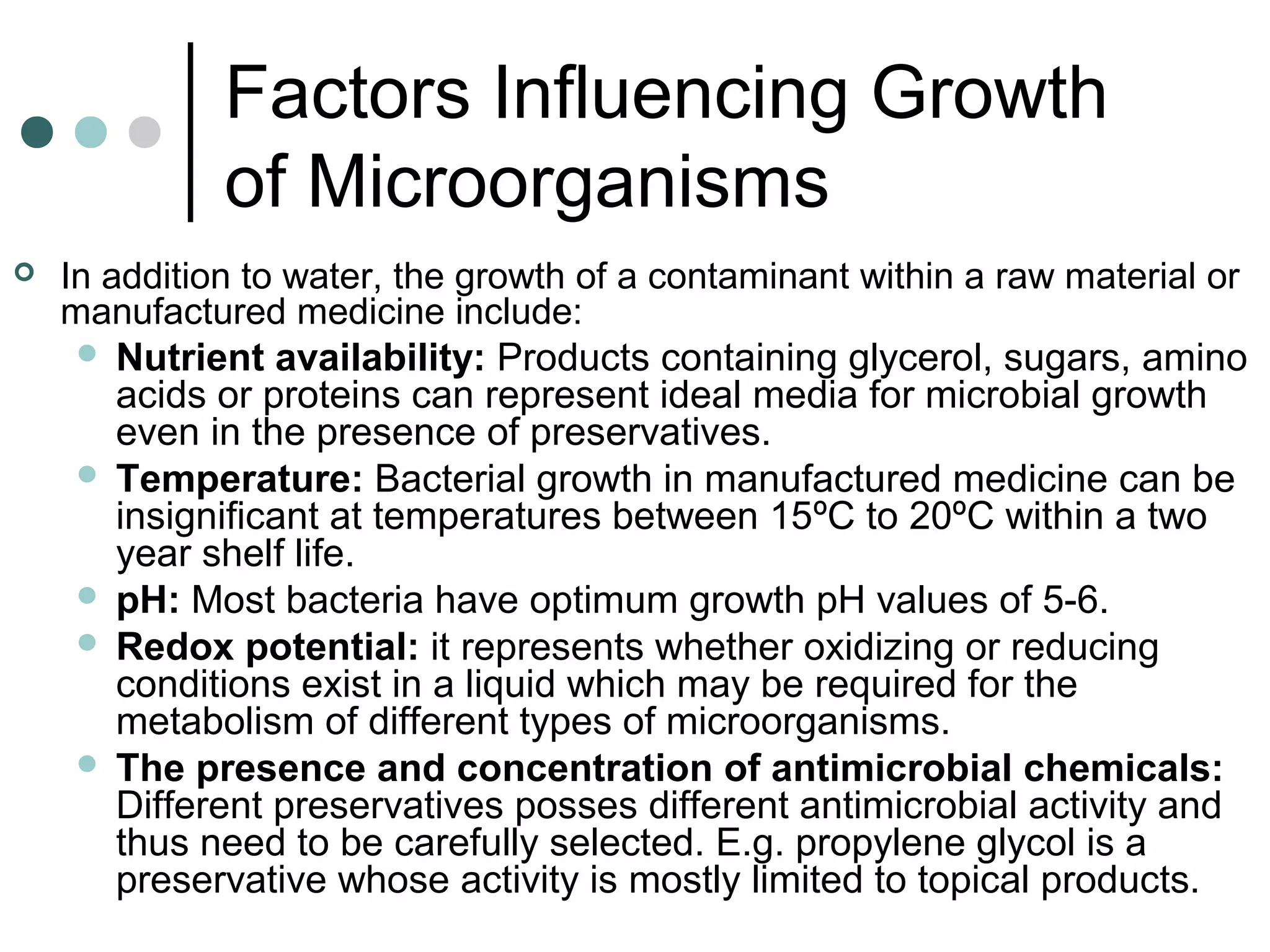 Microbiological Contamination And Preservation Of Pharmaceutical ...