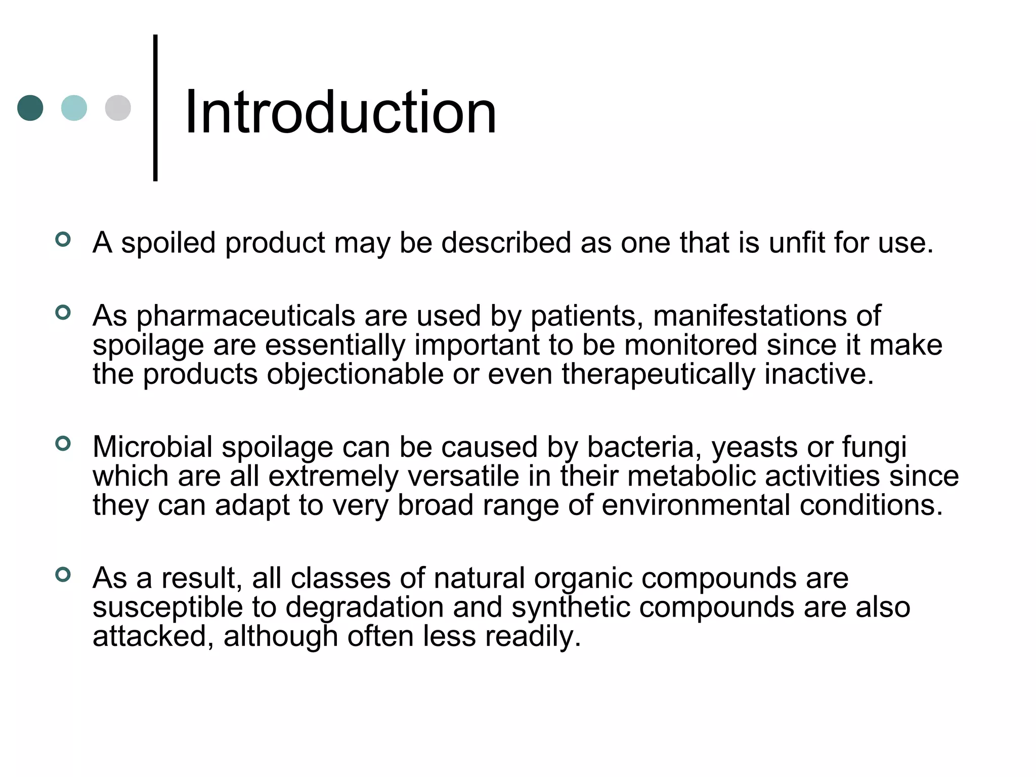 Microbiological Contamination And Preservation Of Pharmaceutical ...