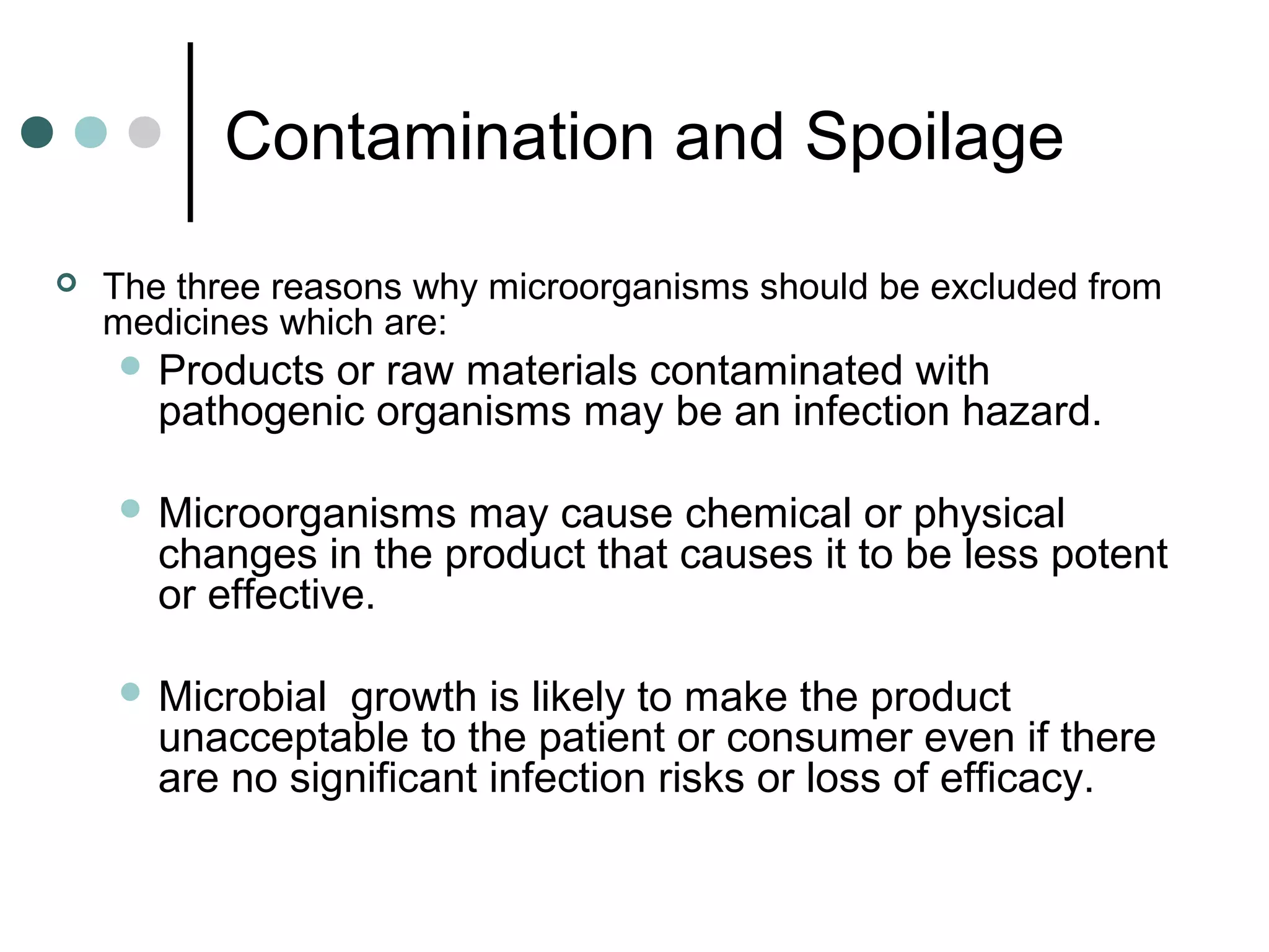 Microbiological Contamination And Preservation Of Pharmaceutical ...