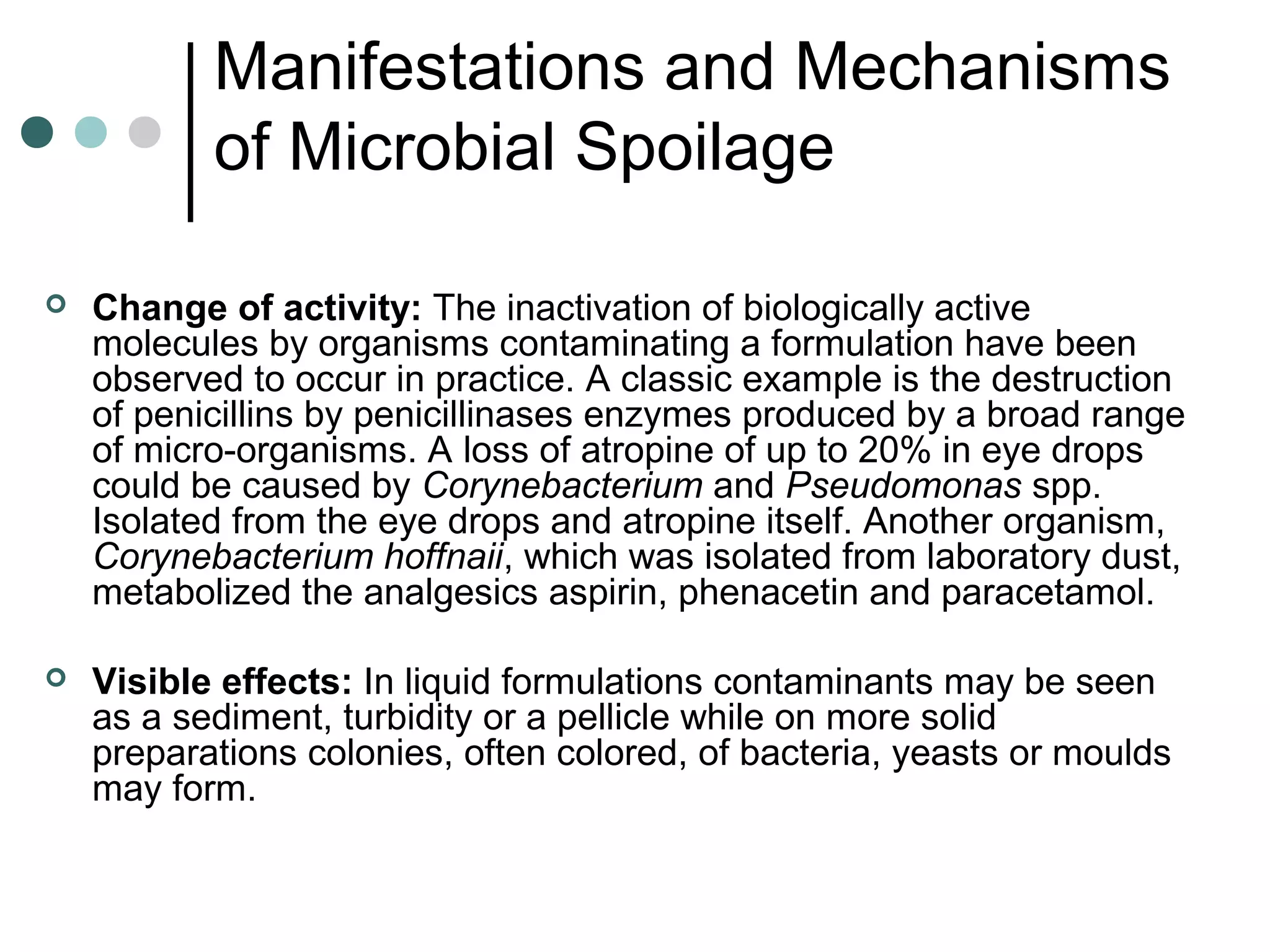 Microbiological Contamination And Preservation Of Pharmaceutical ...