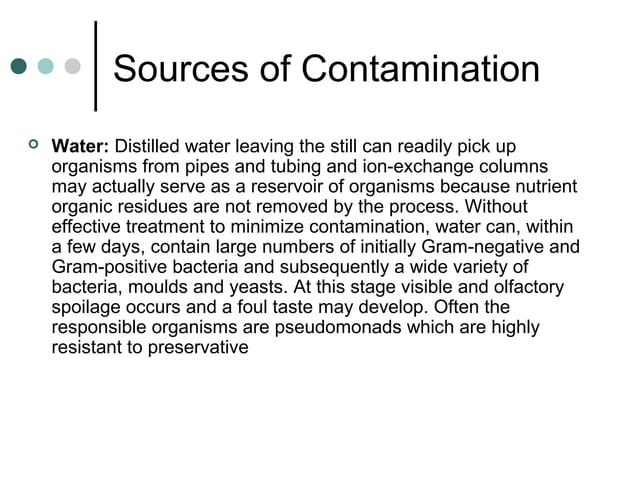 Microbiological Contamination And Preservation Of Pharmaceutical ...