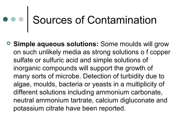 Microbiological Contamination And Preservation Of Pharmaceutical ...