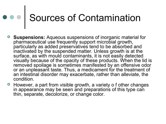 Microbiological Contamination And Preservation Of Pharmaceutical ...