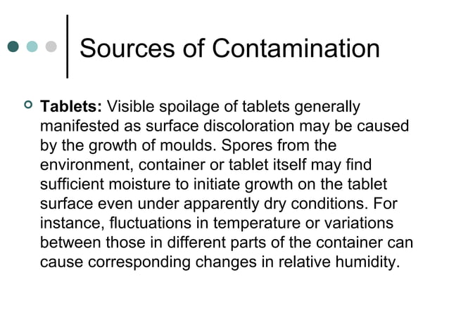 Microbiological Contamination And Preservation Of Pharmaceutical ...