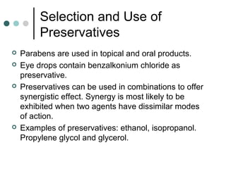 Microbiological Contamination And Preservation Of Pharmaceutical ...