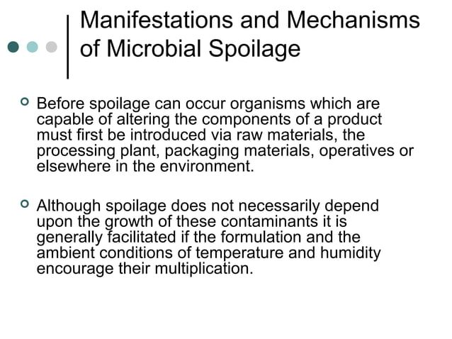Microbiological Contamination And Preservation Of Pharmaceutical ...