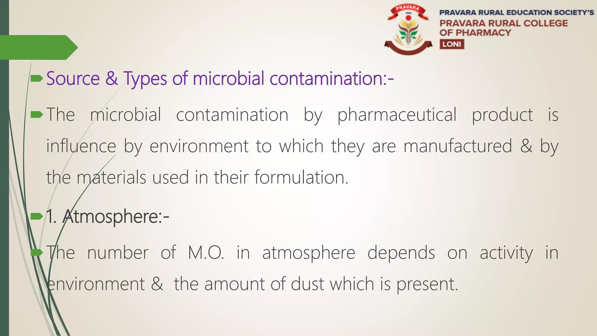 Microbial spoilage-by S.D.Mankar types, sources of contamination ...