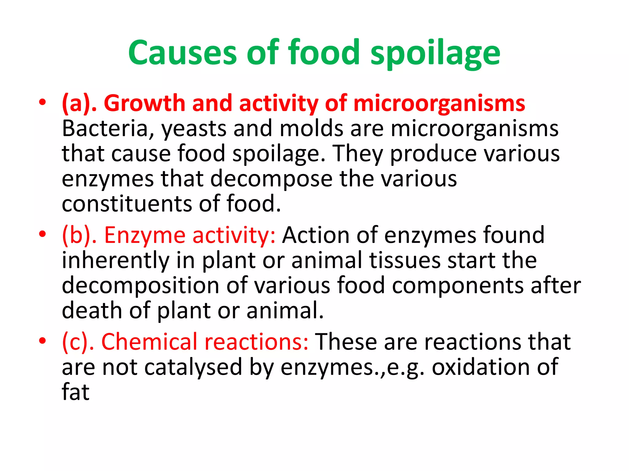 Food Contamination and Microbial spoilage | PPTX