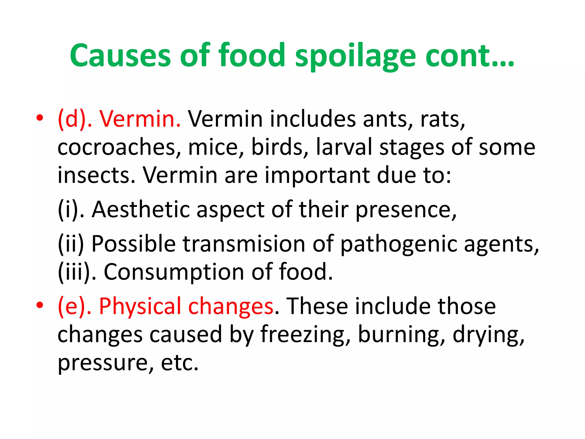 Food Contamination and Microbial spoilage | PPTX