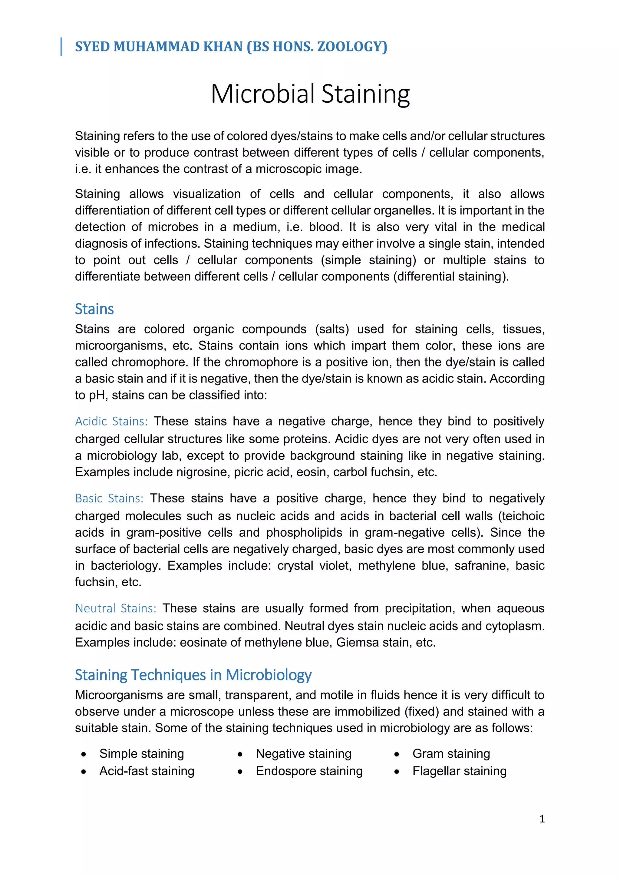 Microbial Staining | PDF