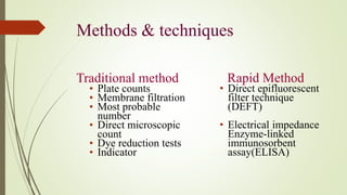Microbial testing of food products | PPTX