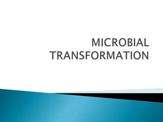 Microbial transformation | PPTX