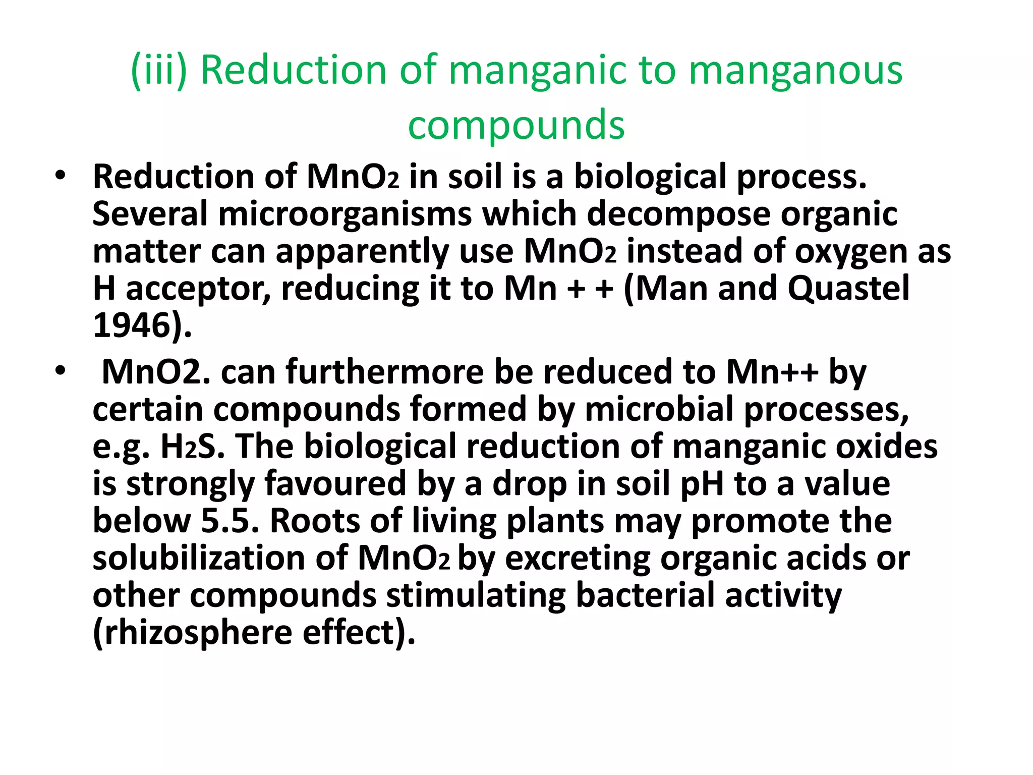 Microbial transformation of s,fe,mn. | PDF