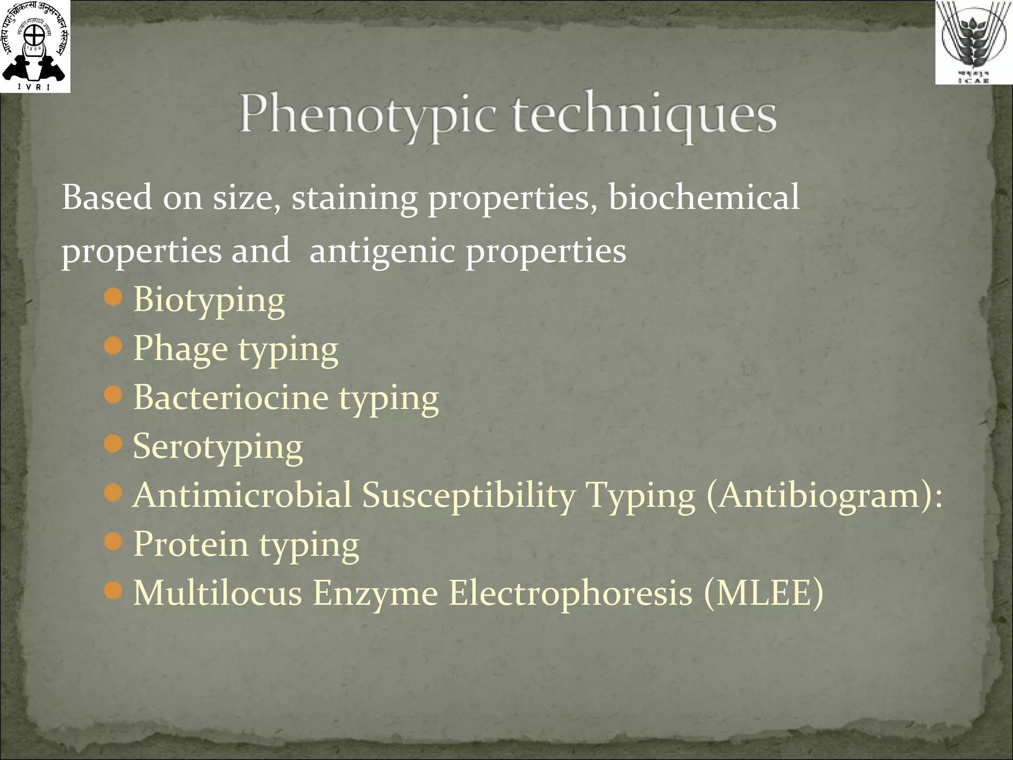 Microbial typing | PPT