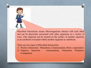 Microbial Interactrion | PPTX