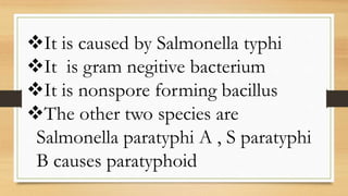 typhoid - enteric fever | PPTX