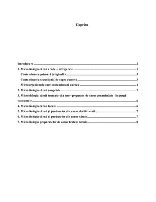 Microbiologia carnii | DOCX