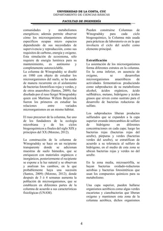 Columna de winogradsky | PDF