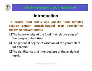 Microbiological Analysis of Food & Food Product | PDF
