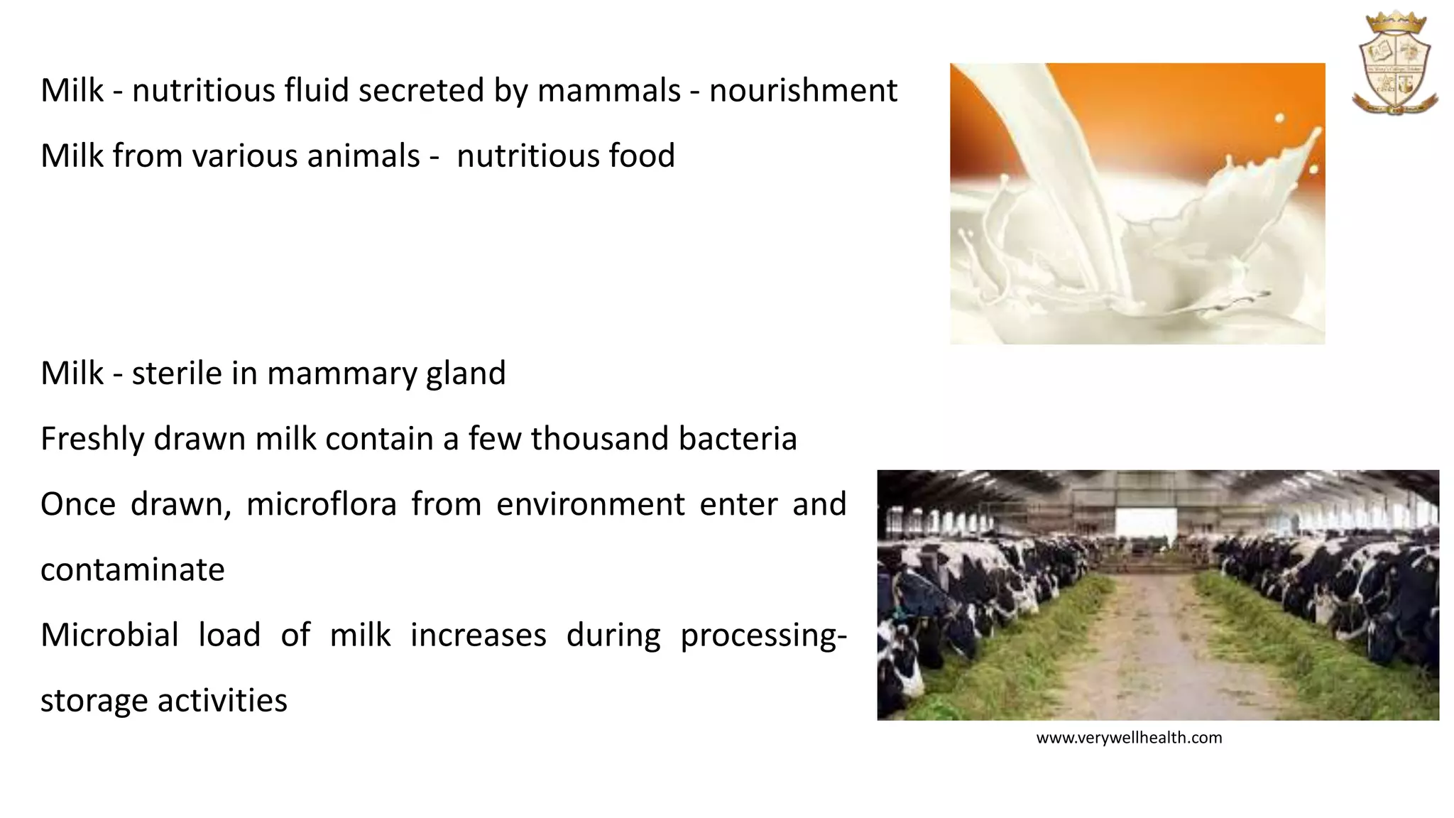 Microbiological analysis of milk part I | PPTX