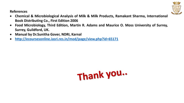 Microbiological analysis of milk part I | PPTX | Agriculture | Industries