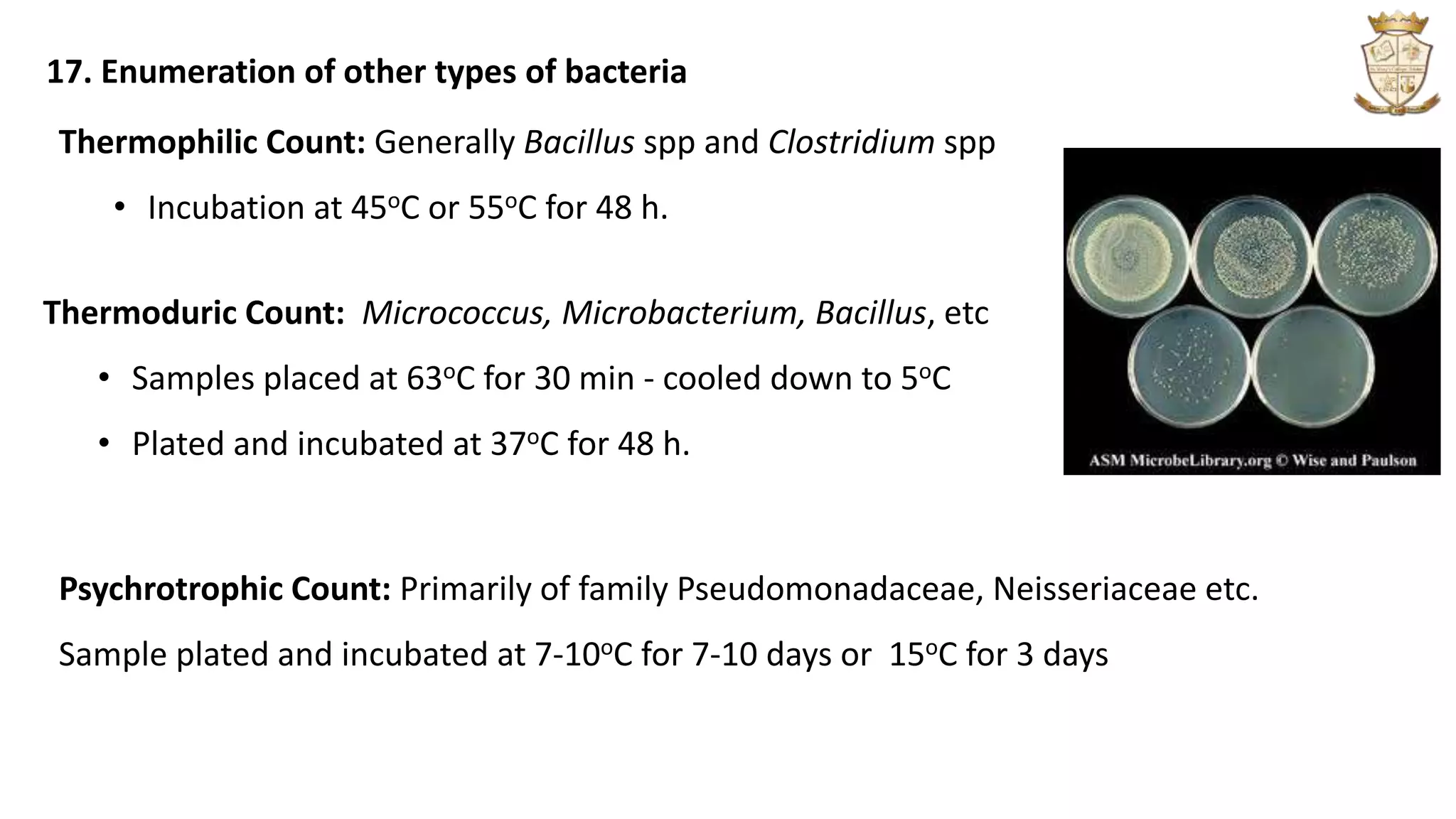 Microbiological analysis of milk part II | PPTX